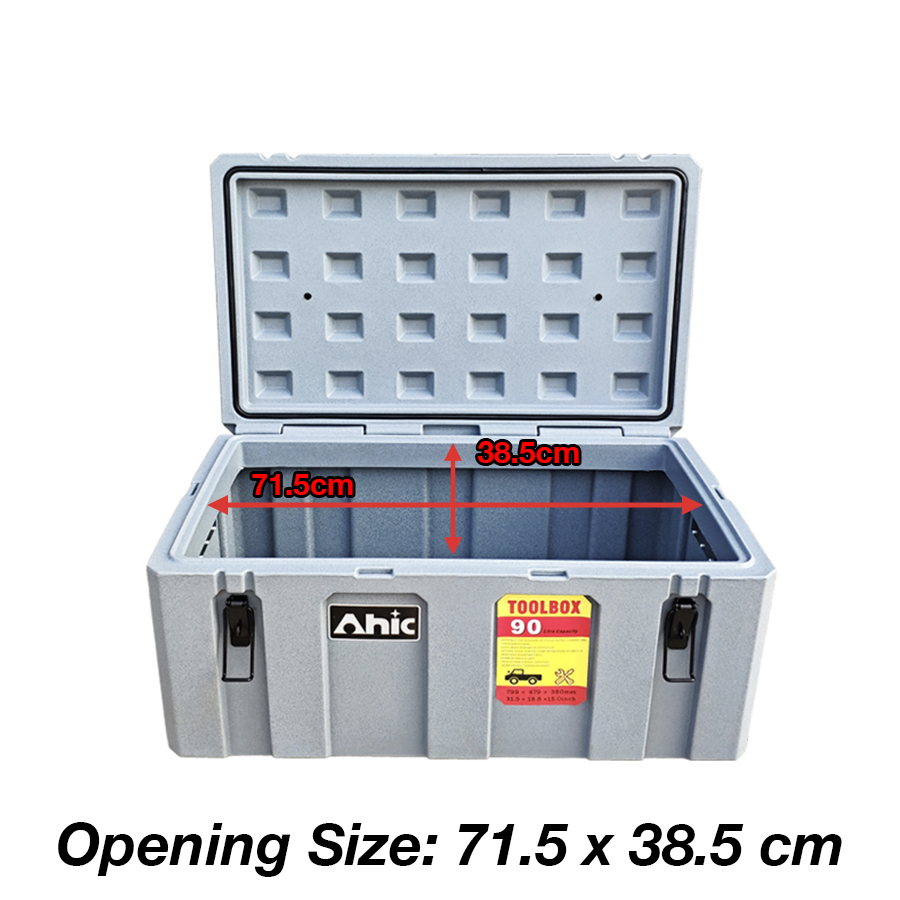 Poly Tool Box Storage Case Heavy Duty Waterproof Cargo Box Plastic Tool ...