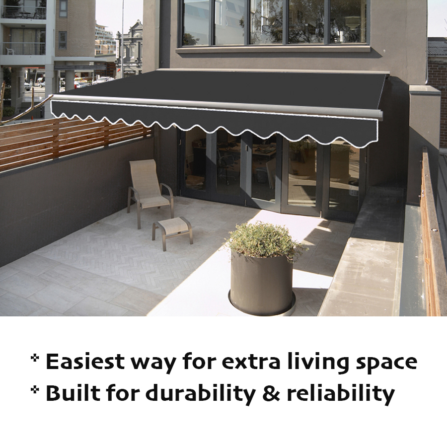 Folding Arm Canopy Awning Aluminum Sunshade Retractable Outdoor ...