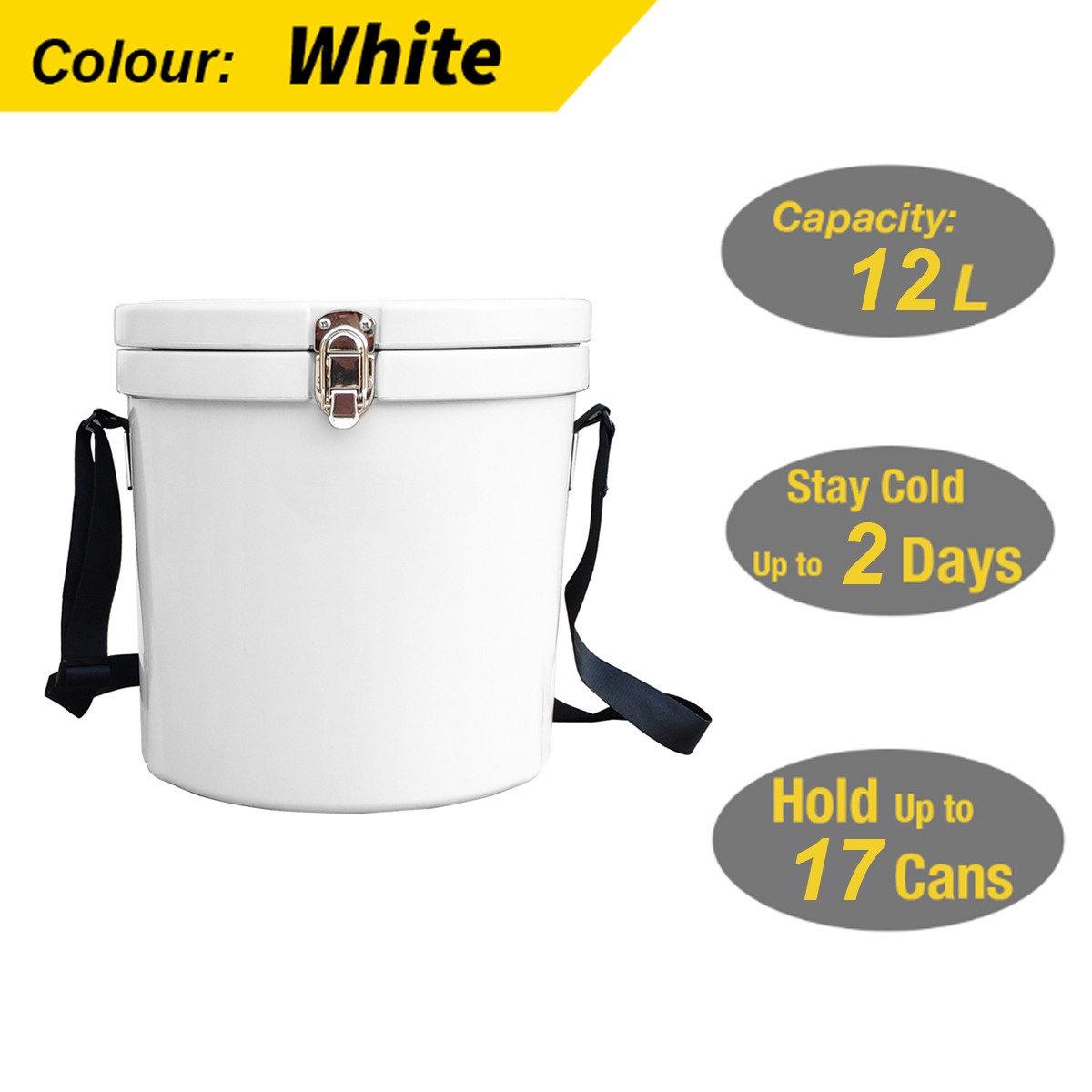 12L Hard Cooler Ice Box Chilly Bin Esky Camping Picnic Fishing 2in1 ...
